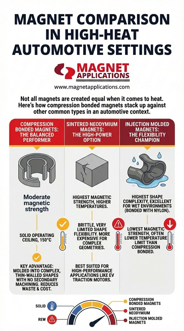 The Impact of Temperature on Compression Bonded Magnets in Automotive