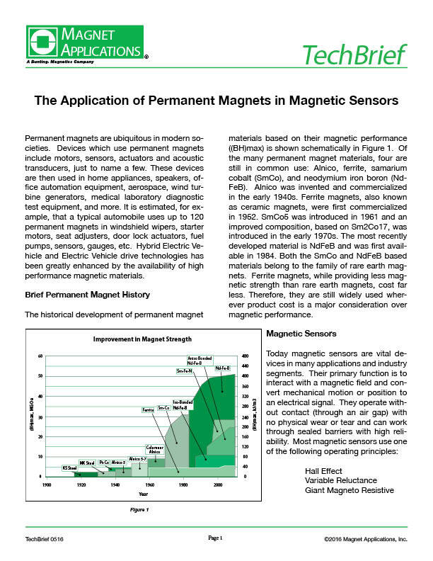 The Application of Permanent Magnets in Magnetic Sensors - Bunting DuBois